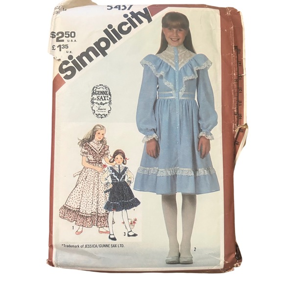 Simplicity | Other | Simplicity 5437 Gunne Sax Sewing Pattern Girls ...